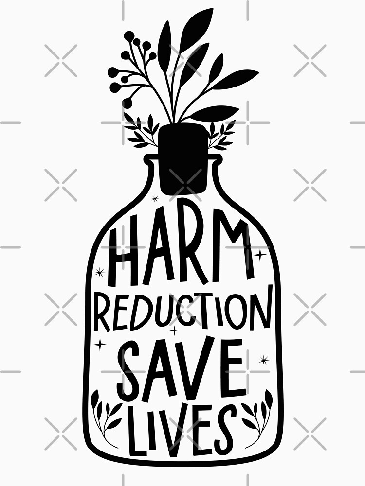 "Vintage Floral Jar - Harm Reduction Save Lives" T-shirt for Sale by ...