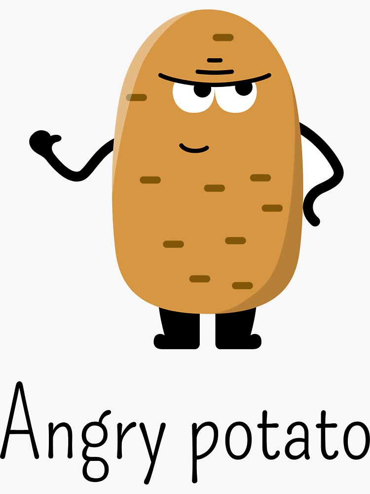 "Angry potato" Sticker for Sale by didine1995 | Redbubble