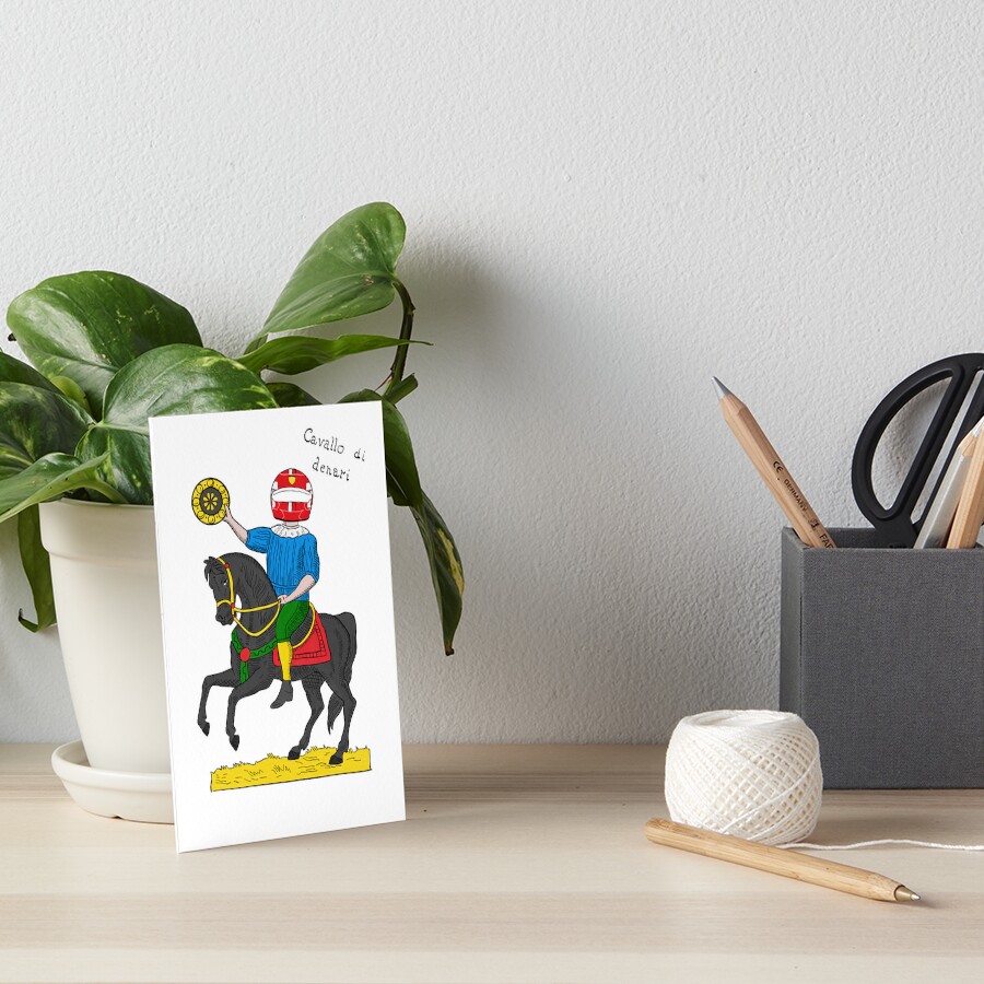 " Charles Leclerc Denarii, Horse (Cavallo di Denari) Sicilian Card" Art ...
