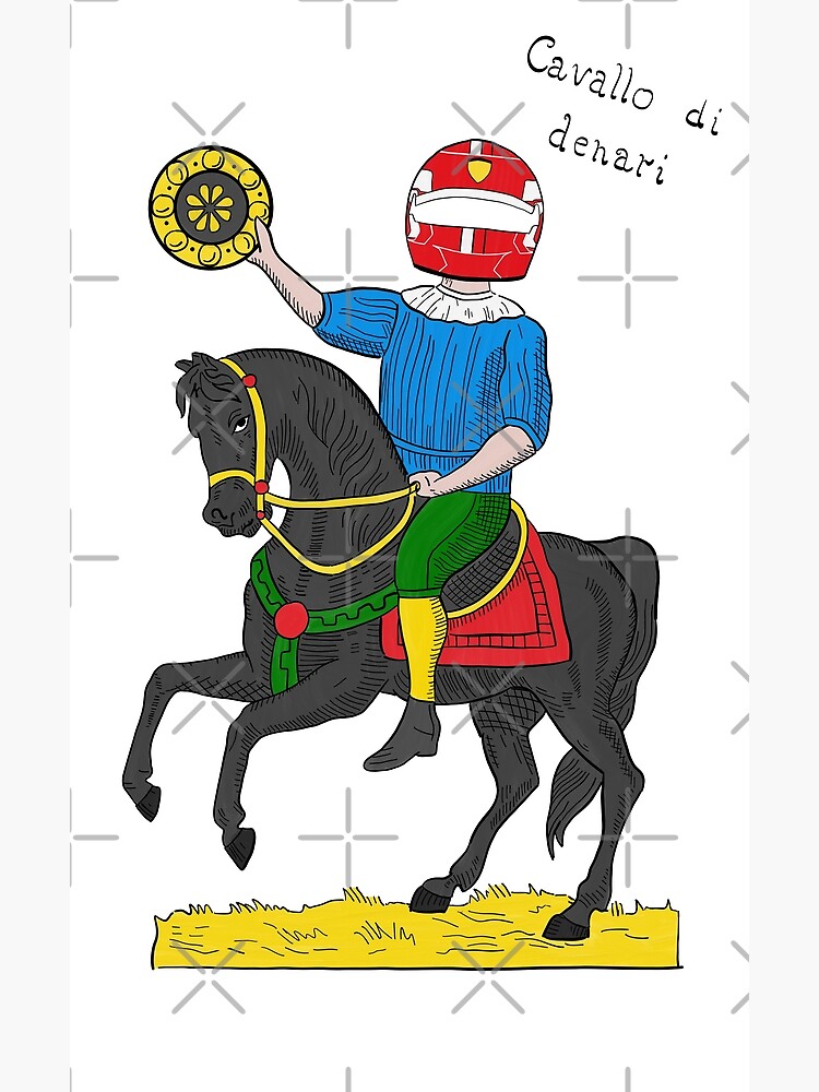 " Charles Leclerc Denarii, Horse (Cavallo di Denari) Sicilian Card" Art ...
