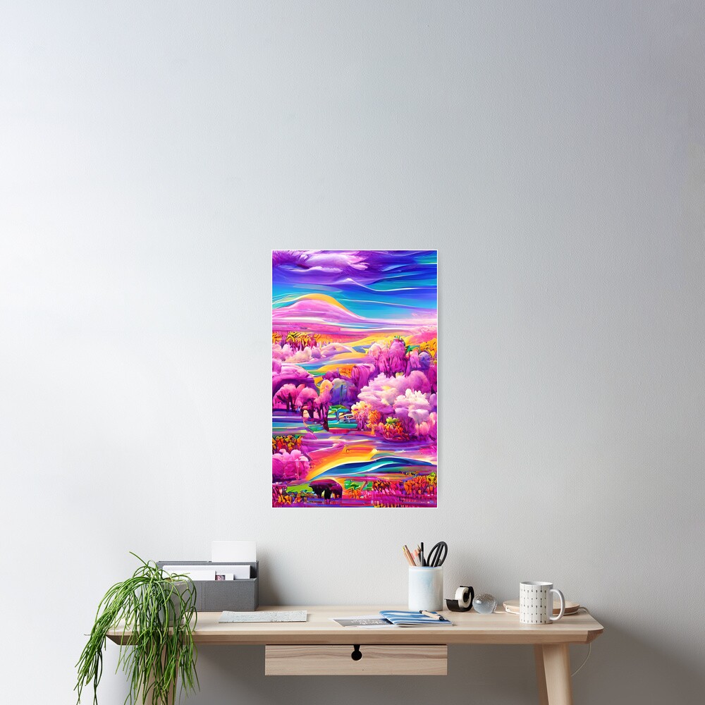 ""Trippy Landscape 1" • Unique Abstract Art • Perfect For Trippy ...