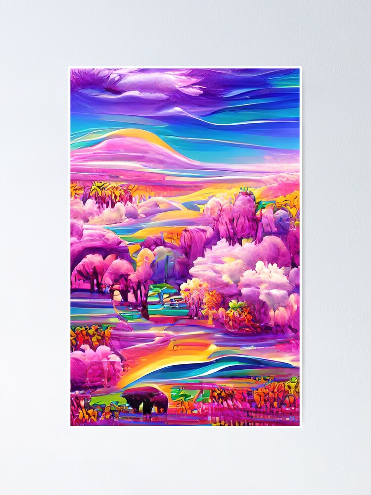 ""Trippy Landscape 1" • Unique Abstract Art • Perfect For Trippy ...