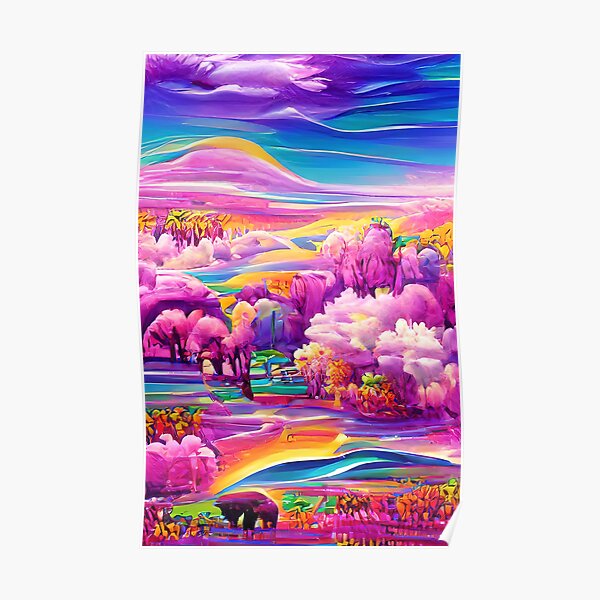 ""Trippy Landscape 1" • Unique Abstract Art • Perfect For Trippy ...