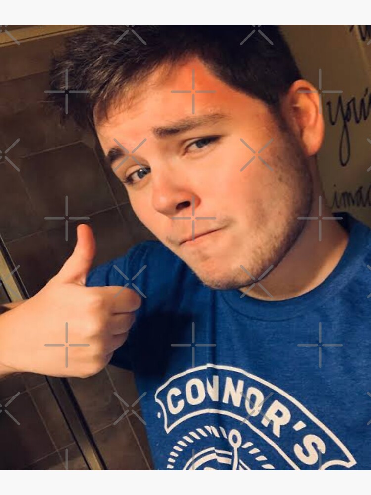 "connoreatspants face reveal " Sticker for Sale by bestizeyy | Redbubble