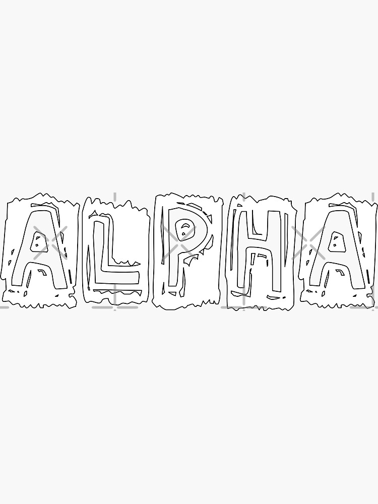 "Alpha Sticker" Sticker by NerdyDoggo | Redbubble