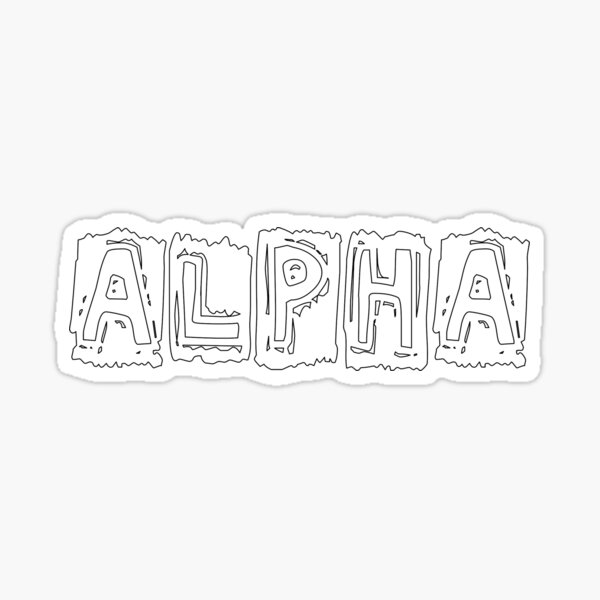 "Alpha Sticker" Sticker by NerdyDoggo | Redbubble