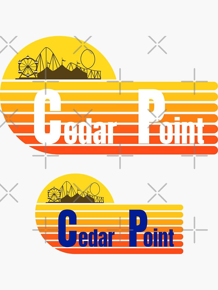 " Vintage Cedar Point" Sticker by CatsPa | Redbubble