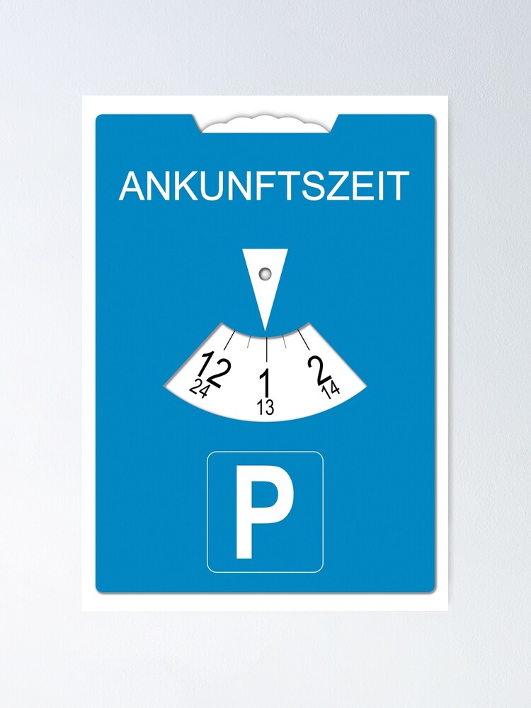 "parking disc" Poster for Sale by Traindriver | Redbubble