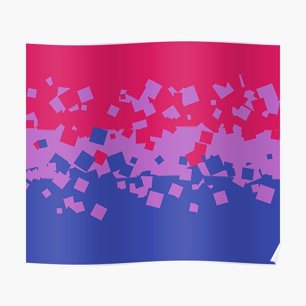 "Glitchy Bisexual Pride Flag" Poster for Sale by SolSisDesigns | Redbubble