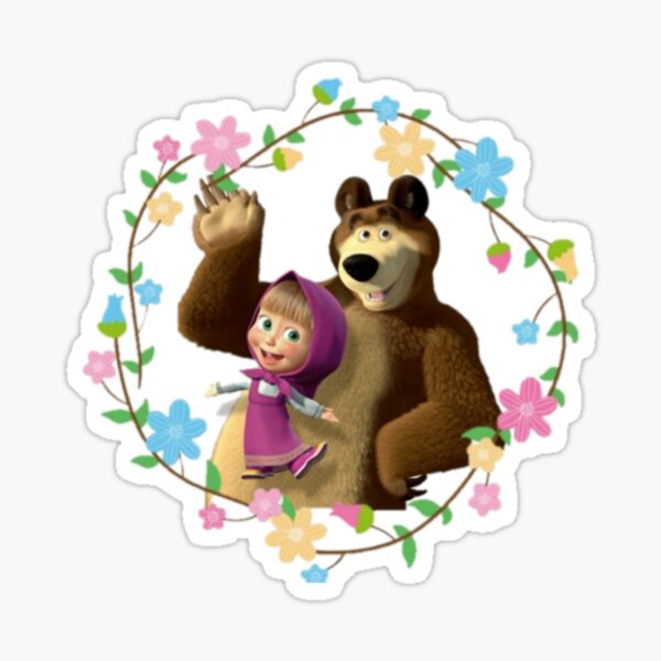 " Masha And The Bear" Sticker for Sale by davidechine | Redbubble
