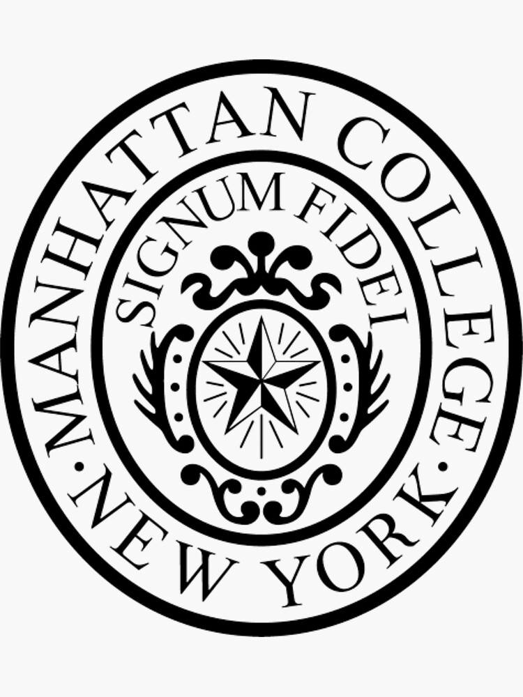 "Manhattan College" Sticker for Sale by TriPineMall | Redbubble