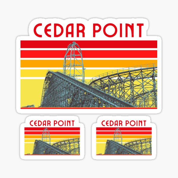 " Vintage Cedar Point" Sticker by CatsPa | Redbubble