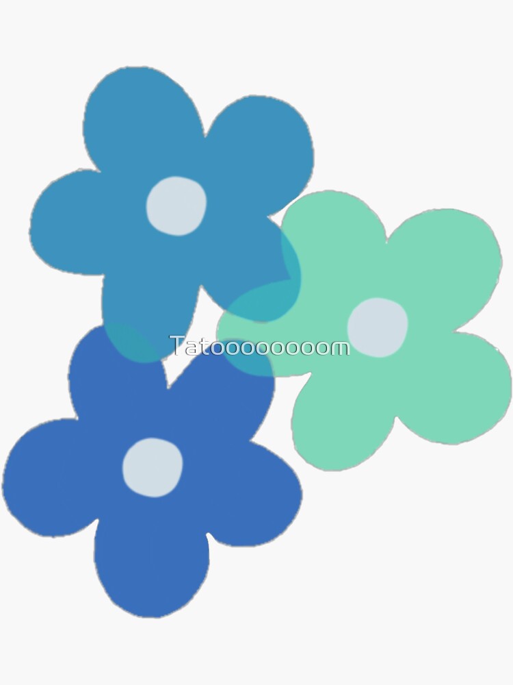 "80's Flower Power Ocean Edition" Sticker for Sale by Tatoooooooom ...