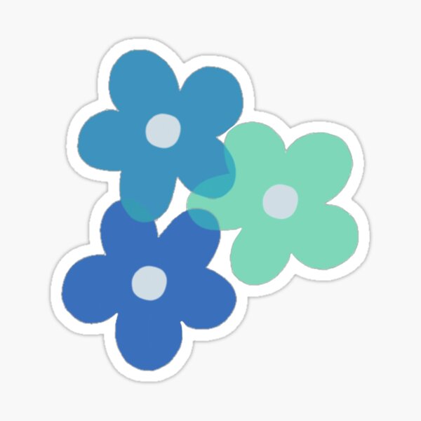 "80's Flower Power Ocean Edition" Sticker for Sale by Tatoooooooom ...