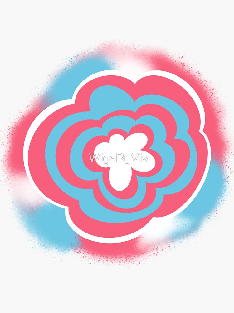 "LGBTQIA+ Pride Flower - Trans Pride" Sticker for Sale by WigsByViv ...