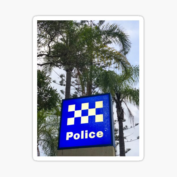 "Australian Police Sign" Sticker by urbanfragments | Redbubble
