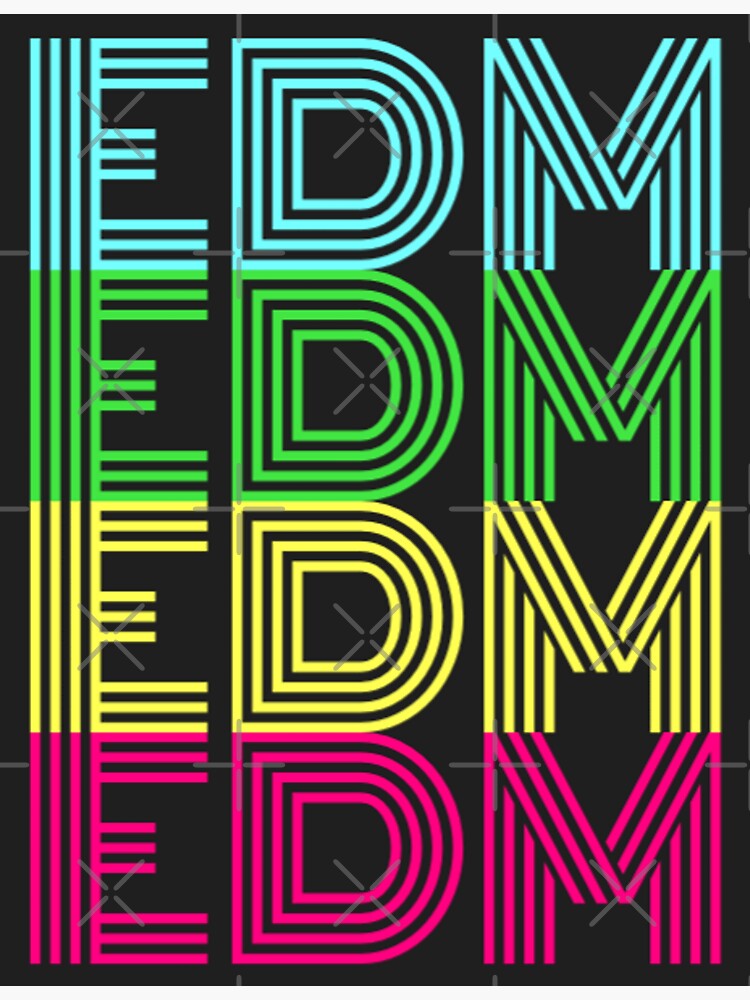 "EDM" Sticker for Sale by radiantdark | Redbubble