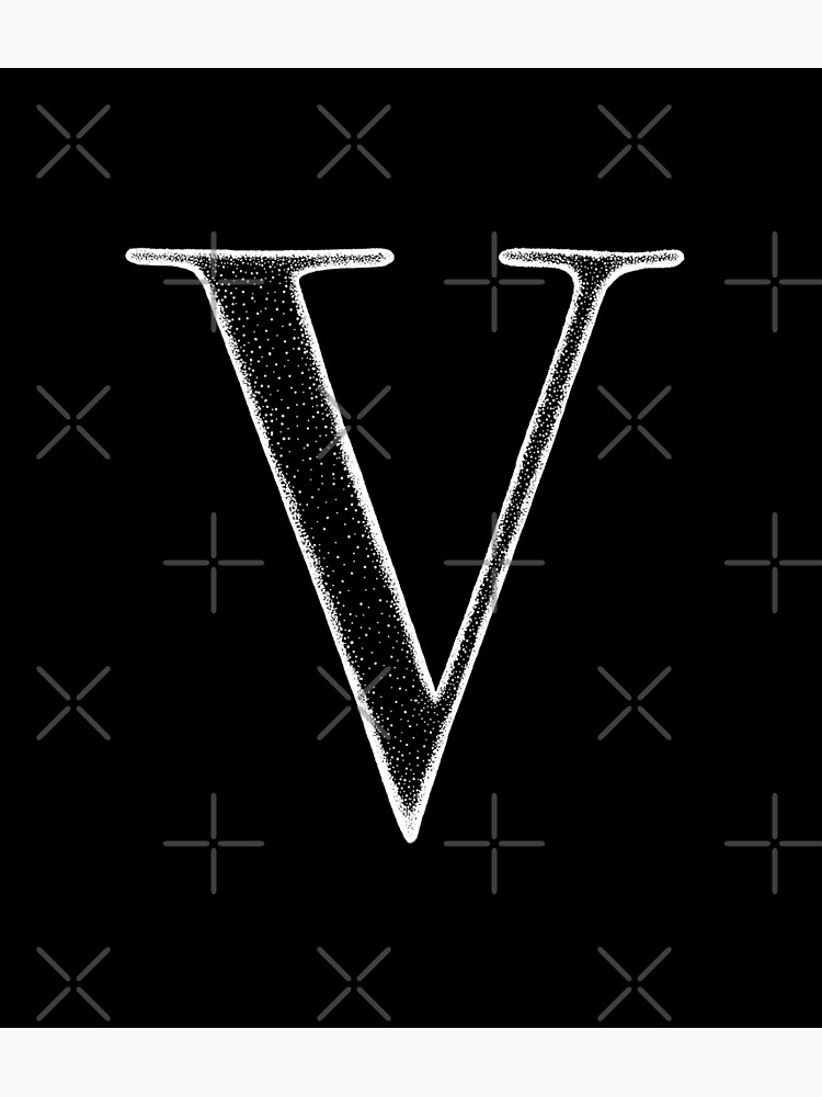"Dotart/Dotwork illustration of White Letter V" Poster for Sale by MagnetitaBySil | Redbubble