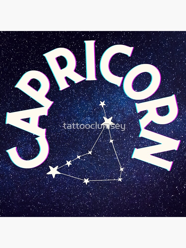 "Capricorn star sign " Poster for Sale by tattooclumsey | Redbubble