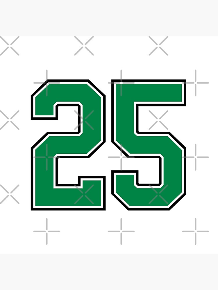 "25 number, green lucky sports twenty five" Poster by ArtIsParty ...