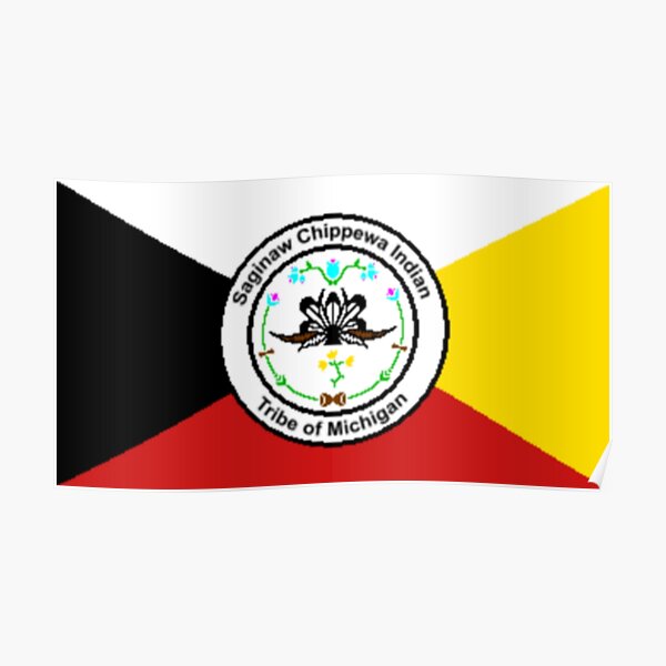 "Flag of the Saginaw Chippewa Indian Tribe of Michigan USA" Poster for ...