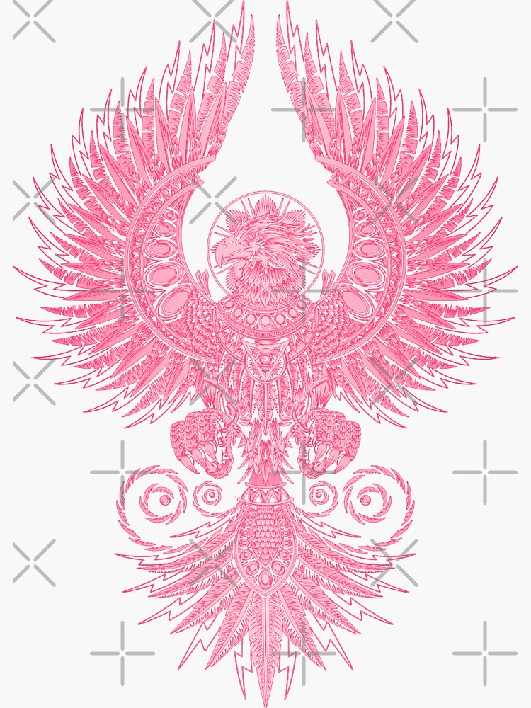 "pink phoenix mandala" Sticker for Sale by dr-black | Redbubble