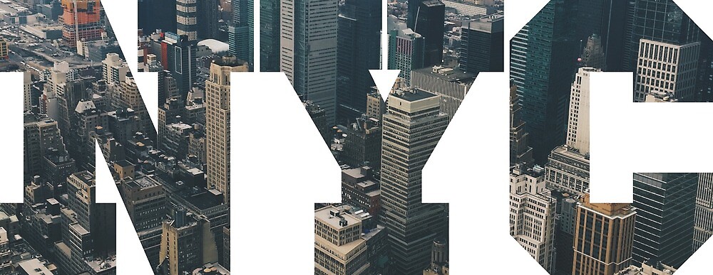 "NYC New York City Letter Lanscape" by Chocodole | Redbubble