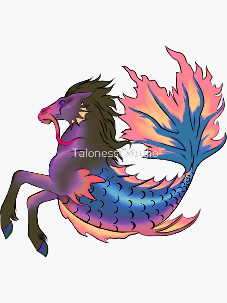 "Angry Kelpie horse" Sticker by TalonessCstudio | Redbubble