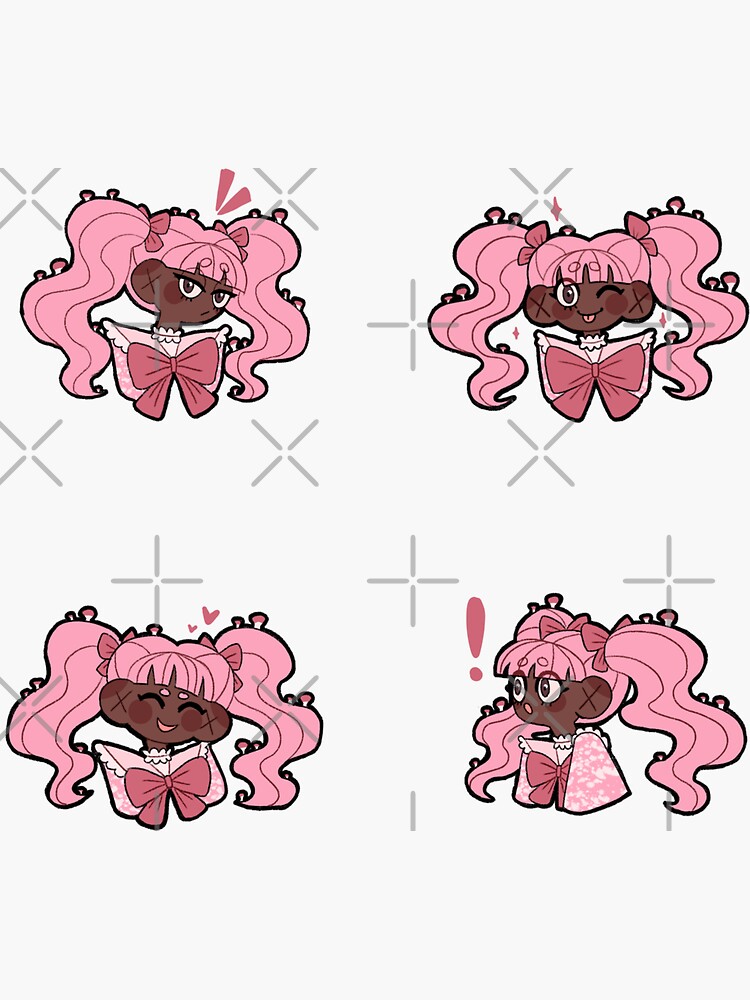 "Cute Pink Mushroom Girl Chibi " Sticker for Sale by Sunkingsea | Redbubble