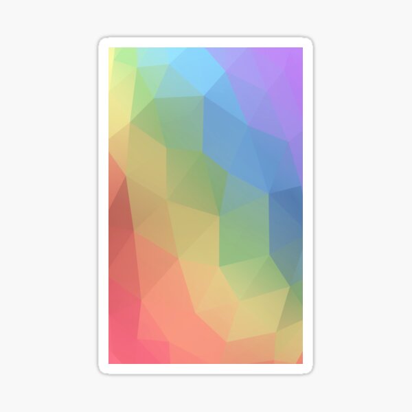 "Rainbow Low Poly Gradient" Sticker for Sale by HaydenWilliams | Redbubble