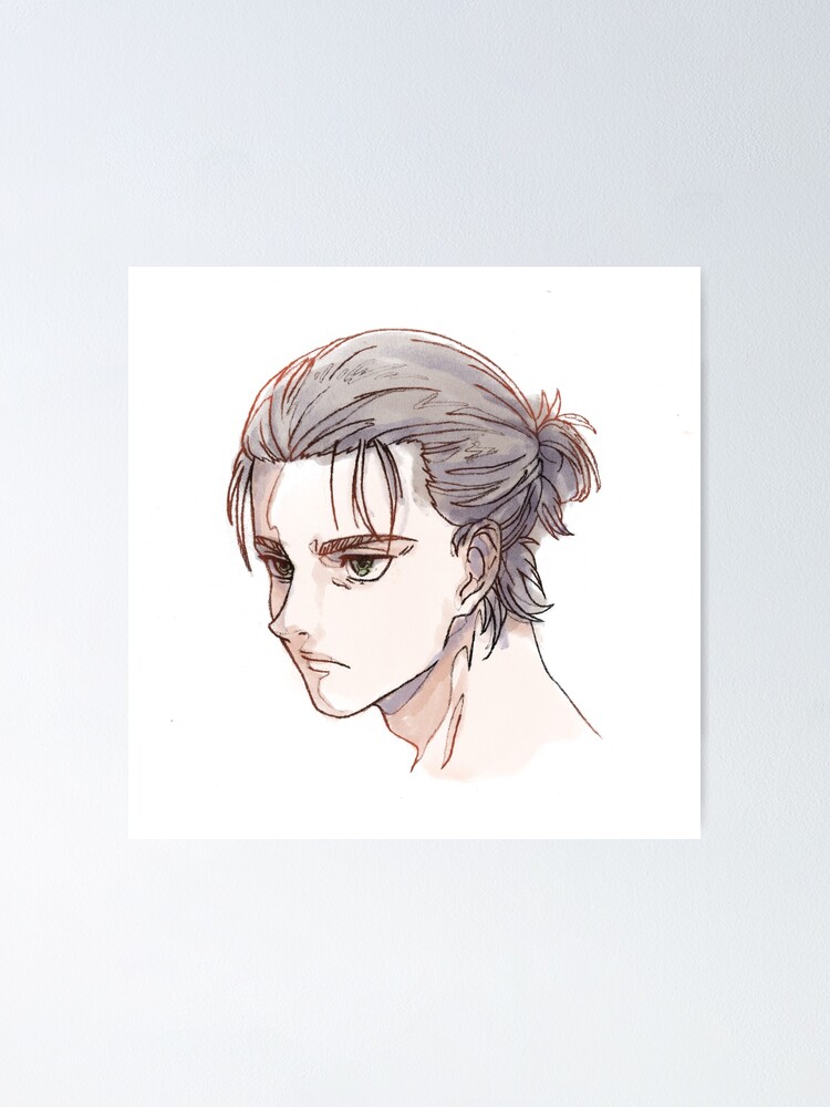 Póster «Ataque a los titanes Eren Jaeger MAPPA Obra de acuarela en ...