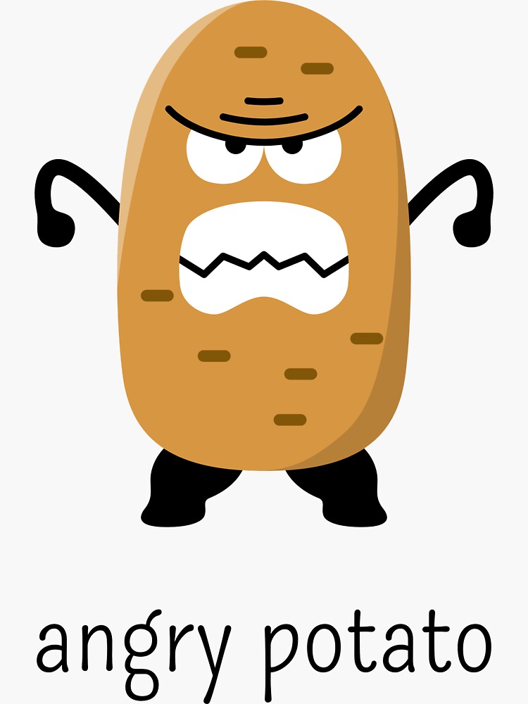 " Angry potato" Sticker for Sale by didine1995 | Redbubble