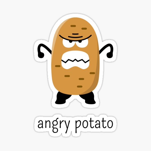 " Angry potato" Sticker for Sale by didine1995 | Redbubble