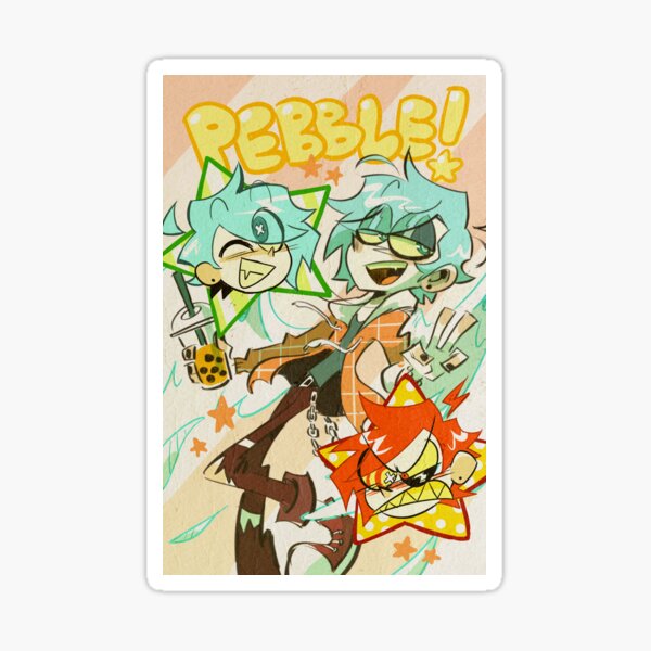 "Pebble!" Sticker for Sale by Zeddyzi | Redbubble
