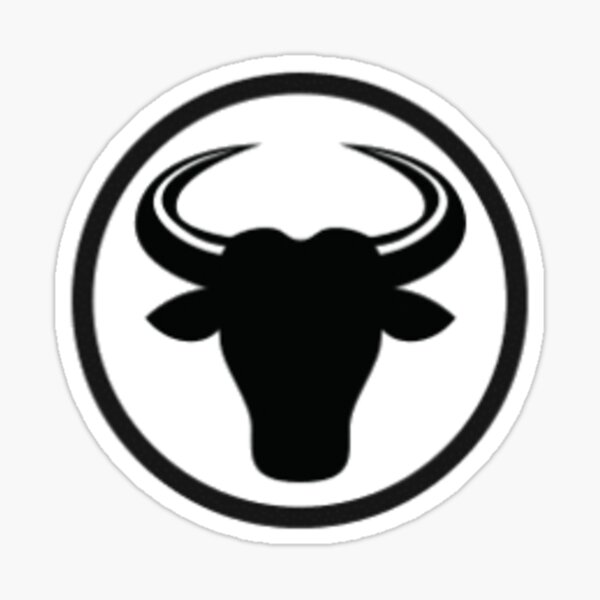 "Black Taurus bull" Sticker for Sale by Wavytarot | Redbubble