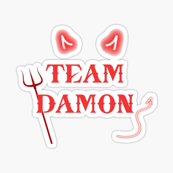 "team damon salvatore" Sticker by mimisunshop | Redbubble