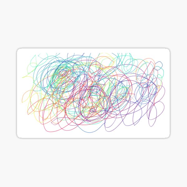 "Abstract Rainbow Scribble" Sticker by Lottie7777777 | Redbubble
