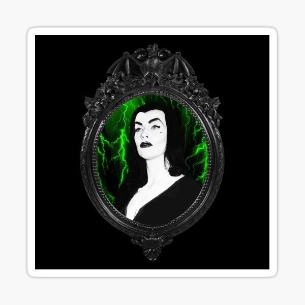 "VAMPIRA CAMEO 2" Sticker for Sale by hornedquad | Redbubble
