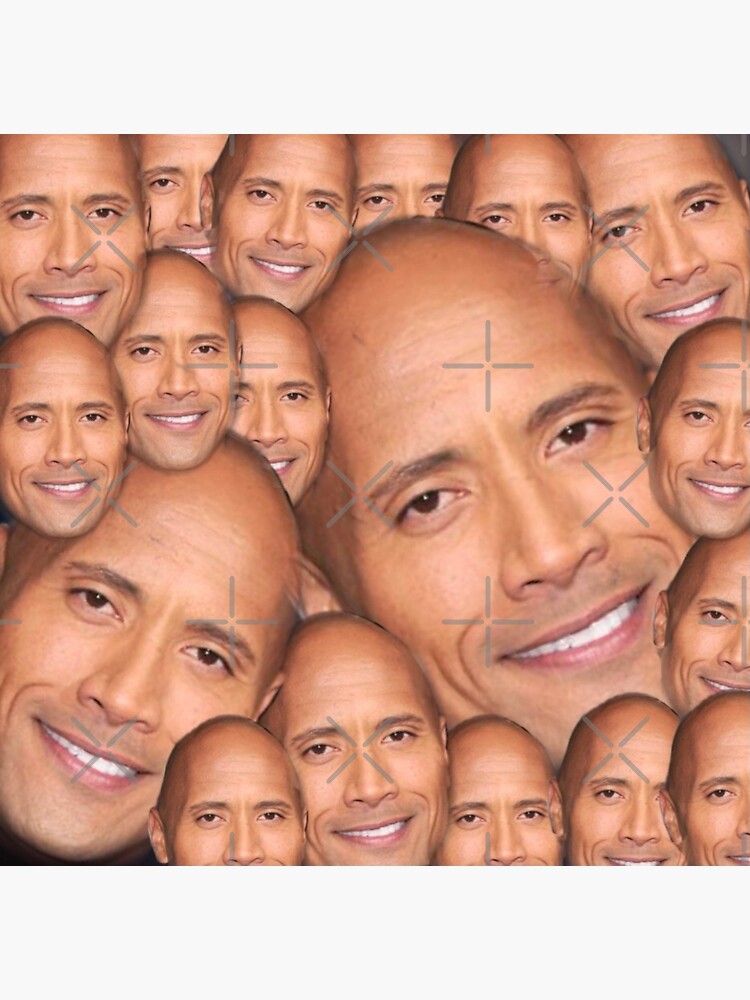 "Dwayne johnson funny face ( the rock ) " Sticker for Sale by MoMahbob ...