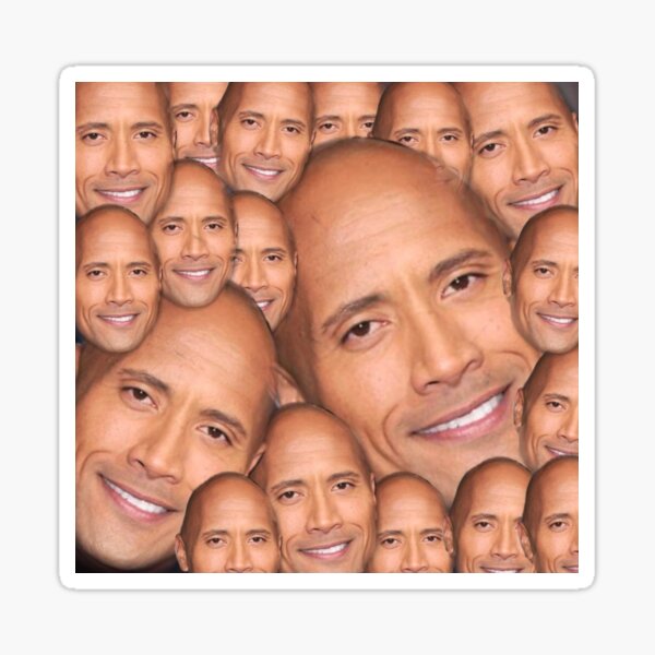 "Dwayne johnson funny face ( the rock ) " Sticker for Sale by MoMahbob ...
