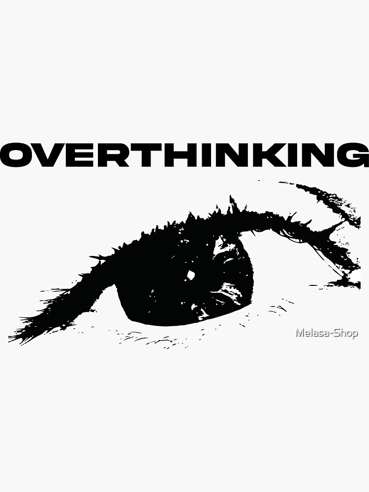 "Overthinking eye black and white futuristic design" Sticker for Sale ...