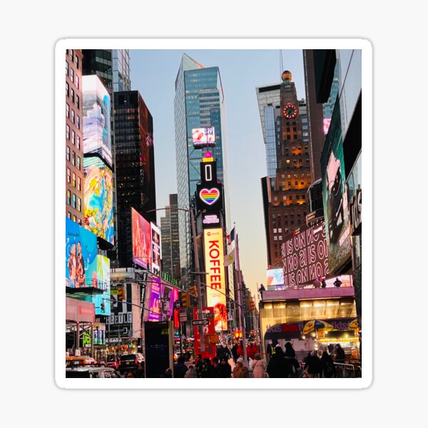 " New York City, Skyscrapers Billboards" Sticker by atroffire | Redbubble