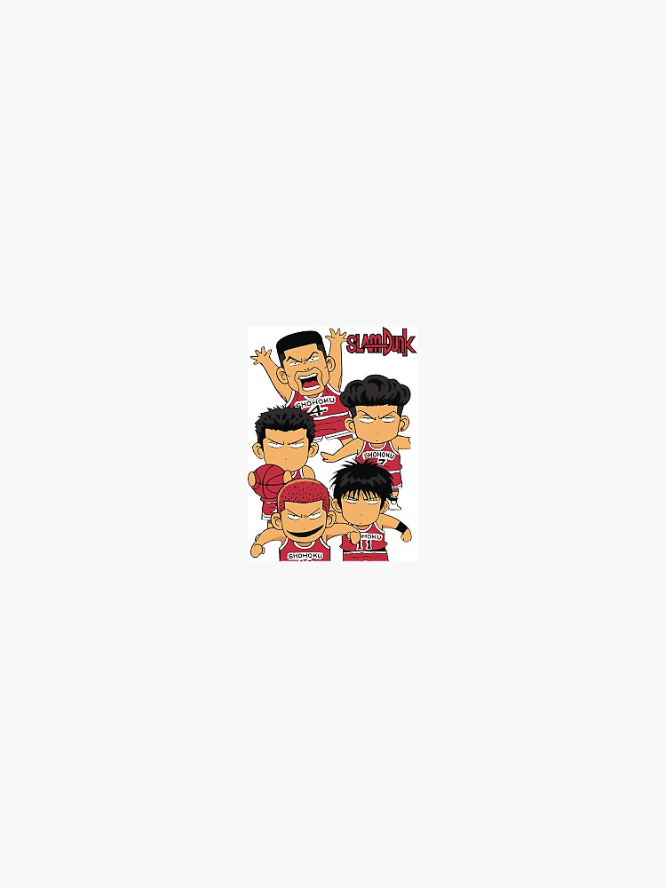 " chibi basketball shohoku team" Sticker by yayovitch | Redbubble