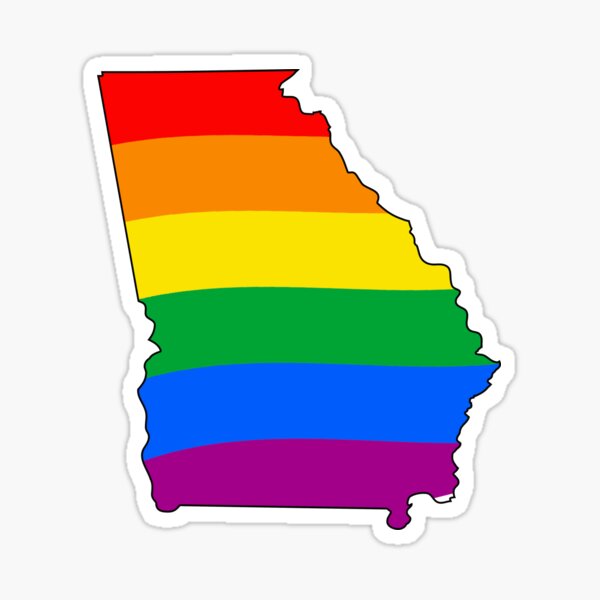 "Georgia Rainbow Pride" Sticker for Sale by Gayesthetic | Redbubble