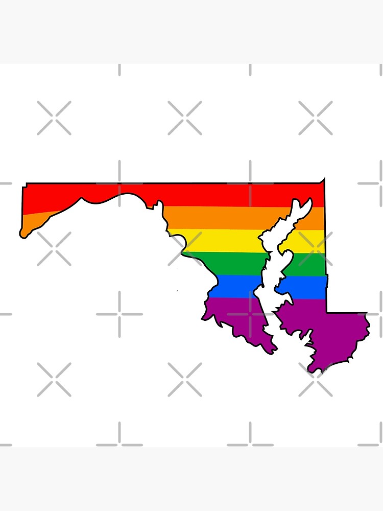 Maryland Rainbow Pride Poster For Sale By Gayesthetic Redbubble