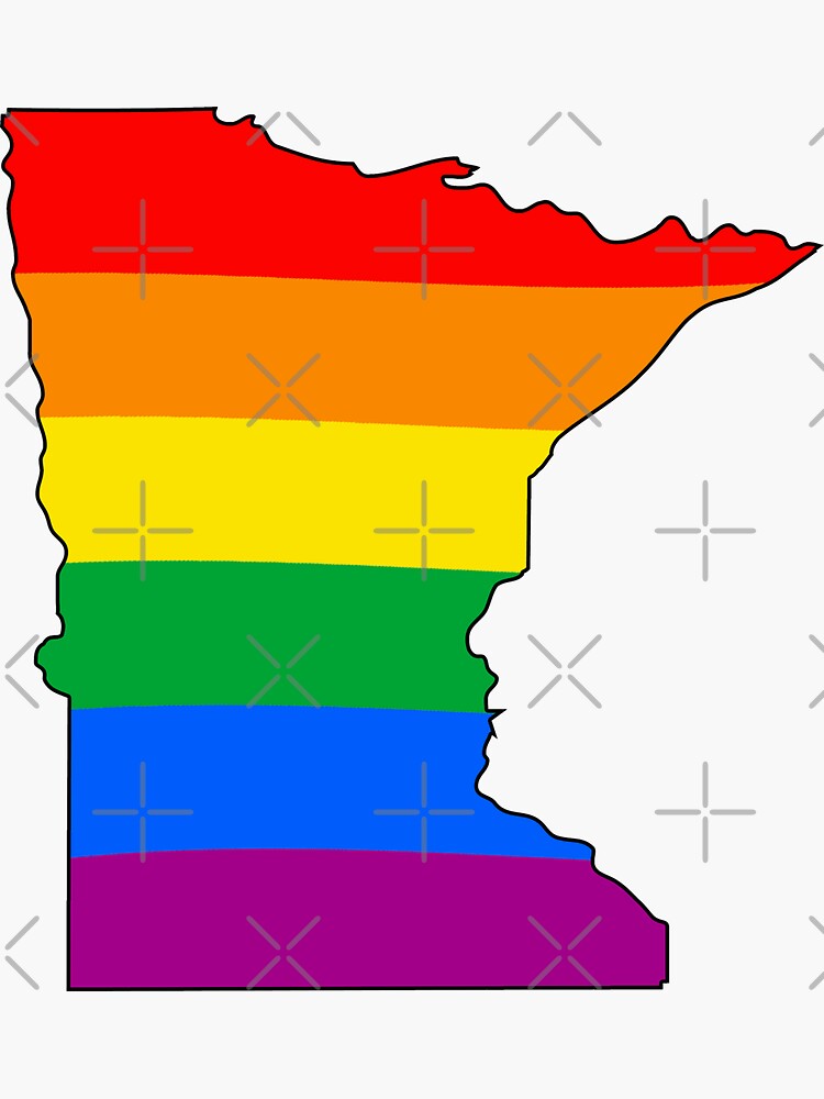 "Minnesota Rainbow Pride" Sticker by Gayesthetic | Redbubble