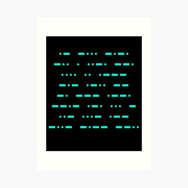 "Morse code alphabet" Art Print for Sale by theoddnights | Redbubble