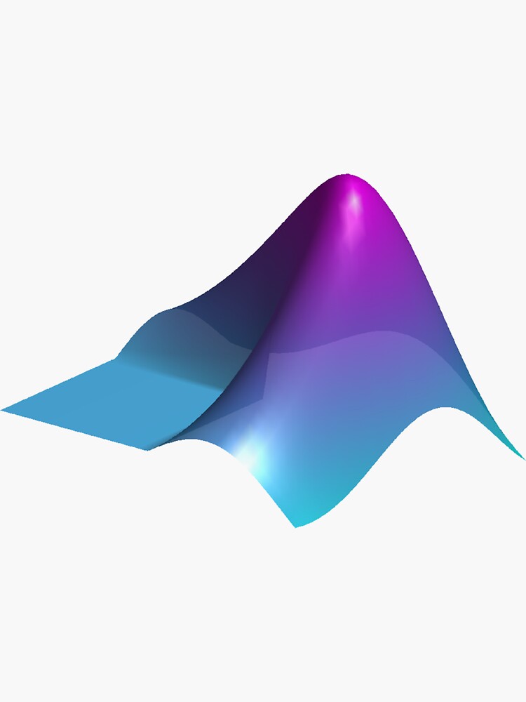 "blue-purple matlab/mathlab coding language logo" Sticker by ...