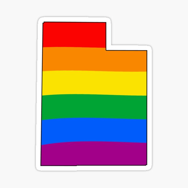 "Utah Rainbow Pride" Sticker for Sale by Gayesthetic | Redbubble