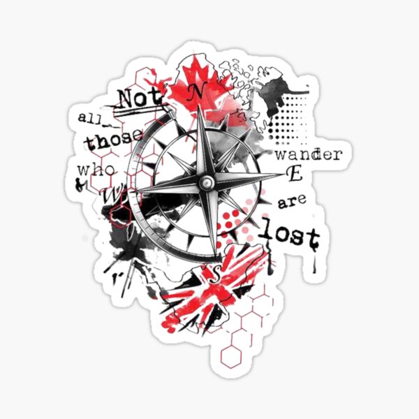 "compass" Sticker by xalerchik | Redbubble